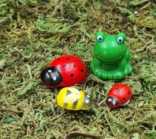 Fairy Garden Mini Frog,Ladybird And Bee Set fairy gardens uk